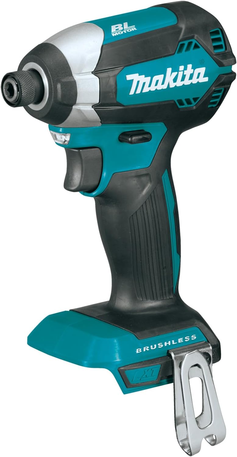 Makita 18V Lithium-Ion Cordless with ¼” Brushless Hex Impact Driver ...
